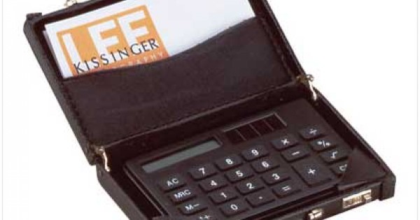 Mini briefcase calculator